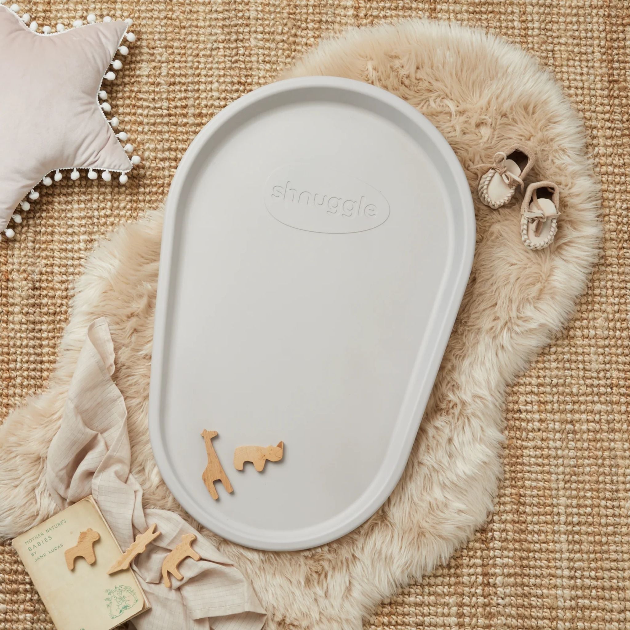 Shnuggle Squishy Changing Mat Taupe | LittleBe